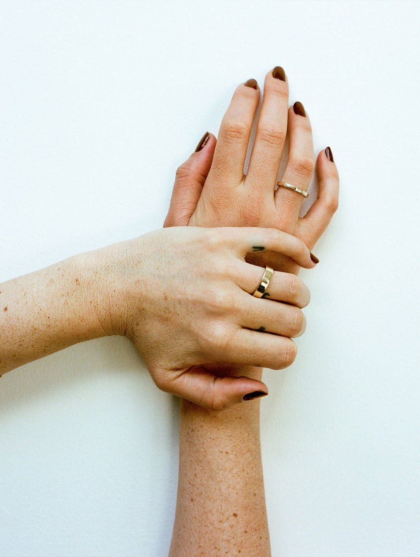 Side Set Trio Ring, Wide