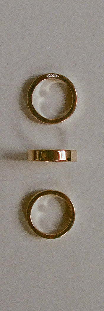 Side Set Trio Ring, Wide