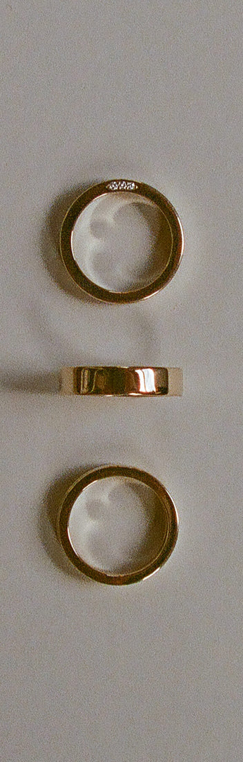 Side Set Trio Ring, Wide